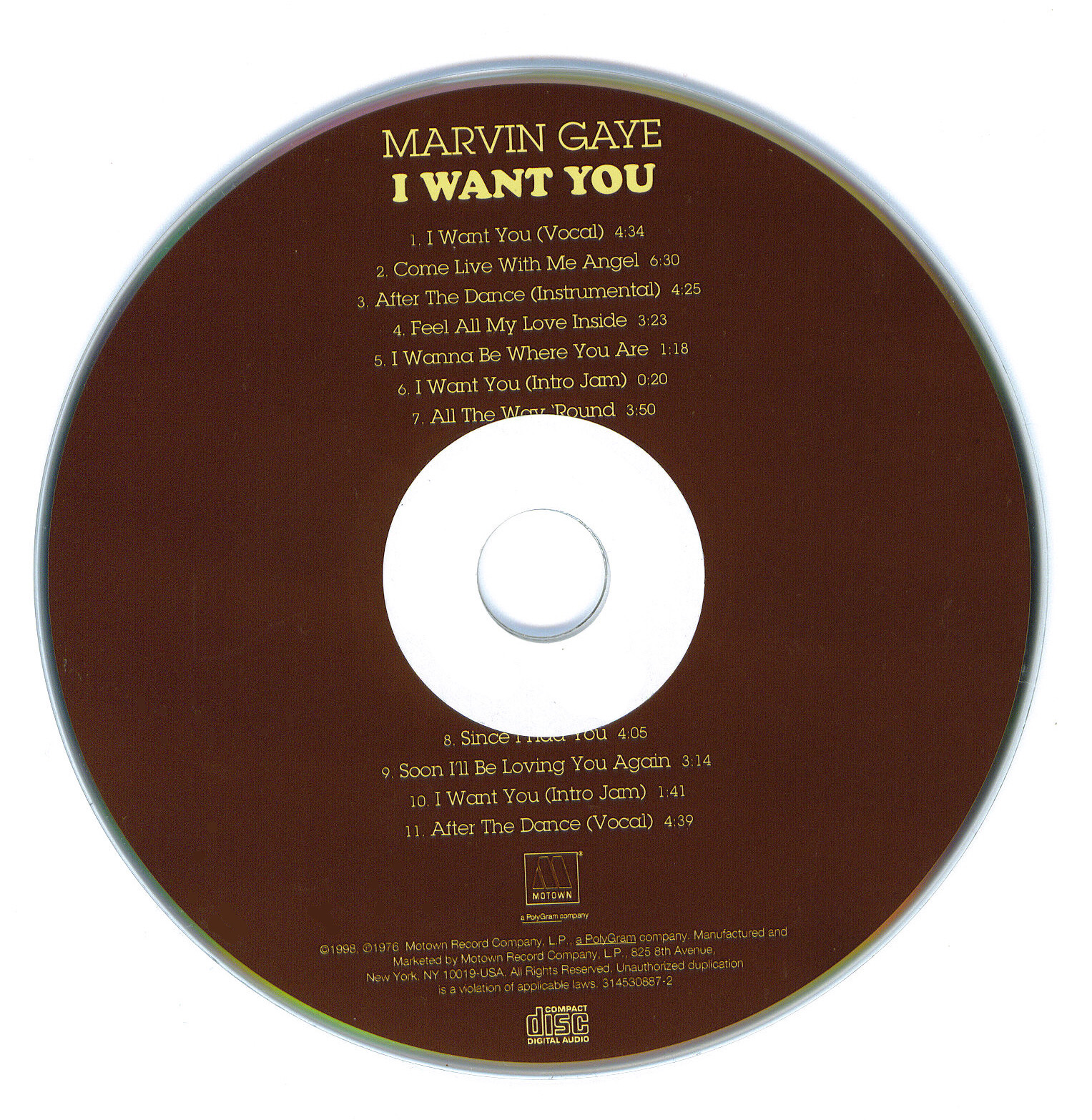 Marvin Gaye I Want You : CD | CD Covers | Cover Century | Over 1.000. ...